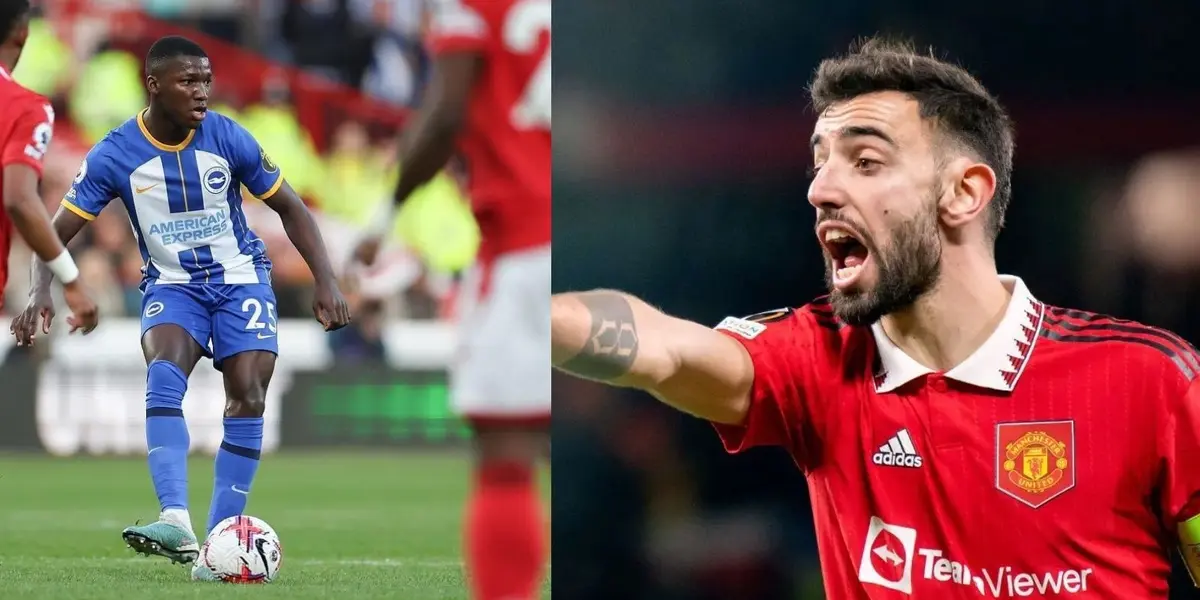 Las imágenes inéditas de lo que hizo Bruno Fernandes con Moisés Caicedo